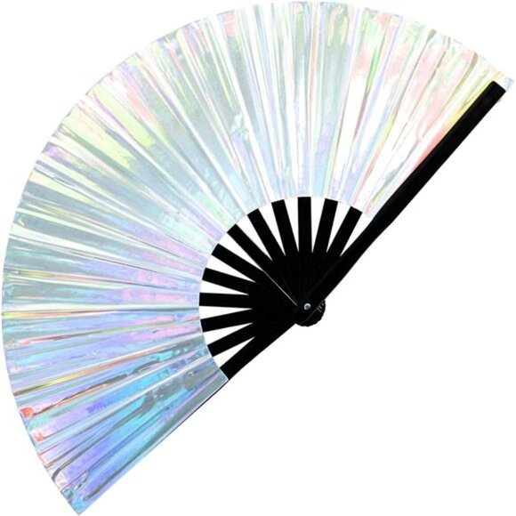 Bags | Large Folding Fan Silver | Poshmark